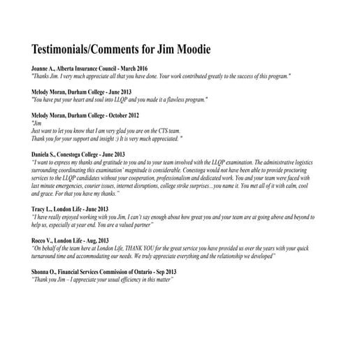 Testimonials | PDF