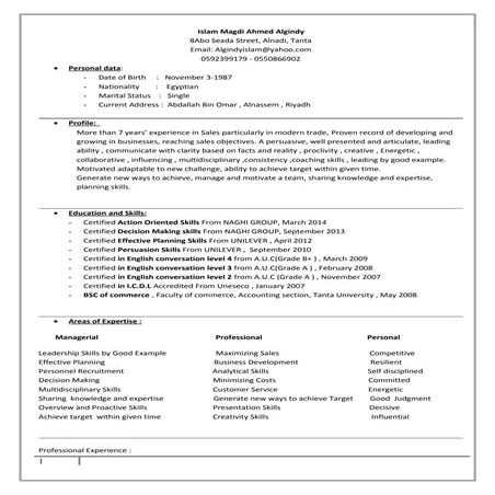 update _ISLAM MAGDY 2015 | DOC | Sales | Business