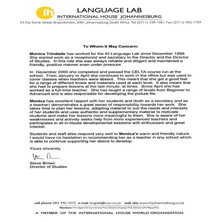 Reference Letter 1 | PDF