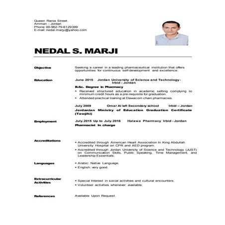 Nedal CV | DOCX