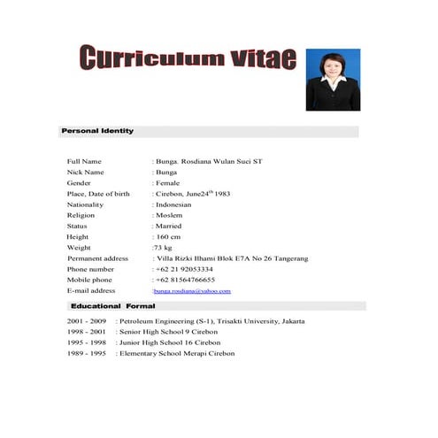 CV New Bunga 1 | PDF