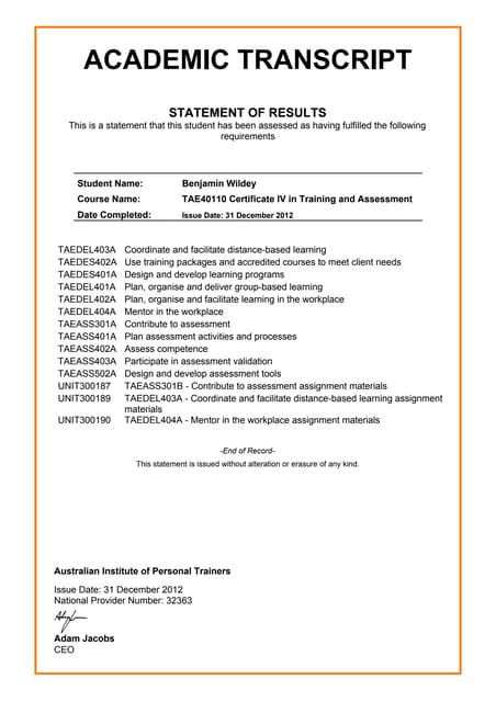 Adam Mann - Certificate Secure Copy | PDF