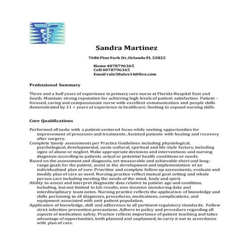 sandra martinez Resume | DOCX