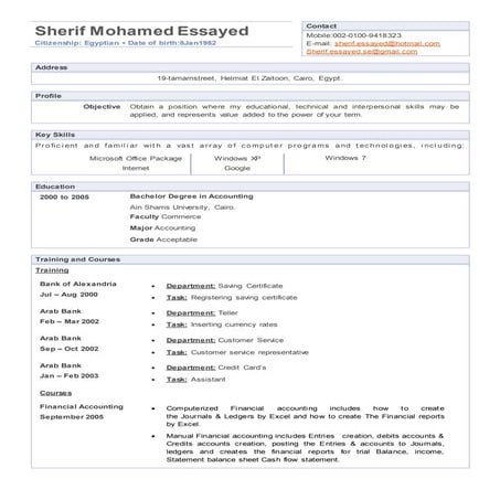 Sherif Resume 2015 | PDF