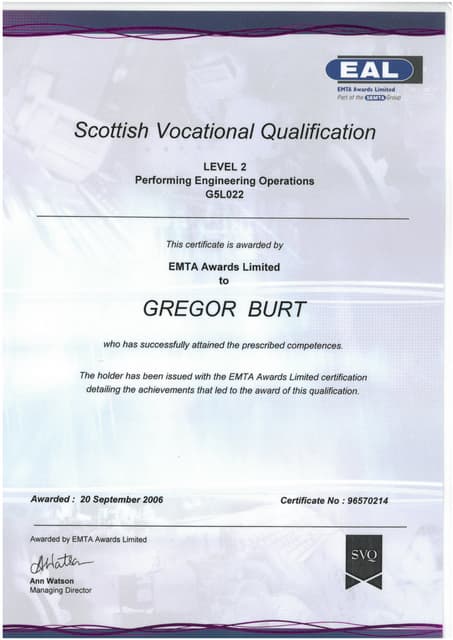 TTT Certificate | PPT