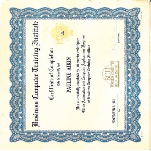 Computer Applications Certificate | PDF