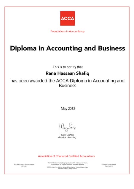 Diploma Accounting & Business | PDF
