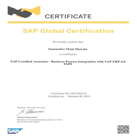 SAP Certification | PDF