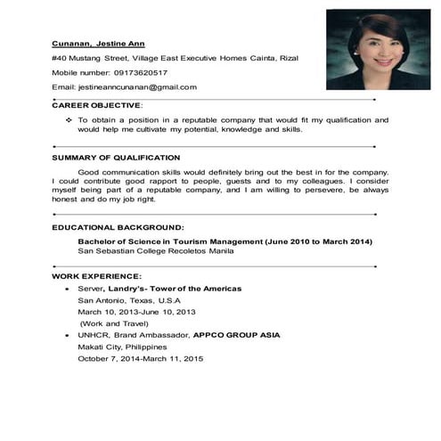 JA Cunanan resume | PDF