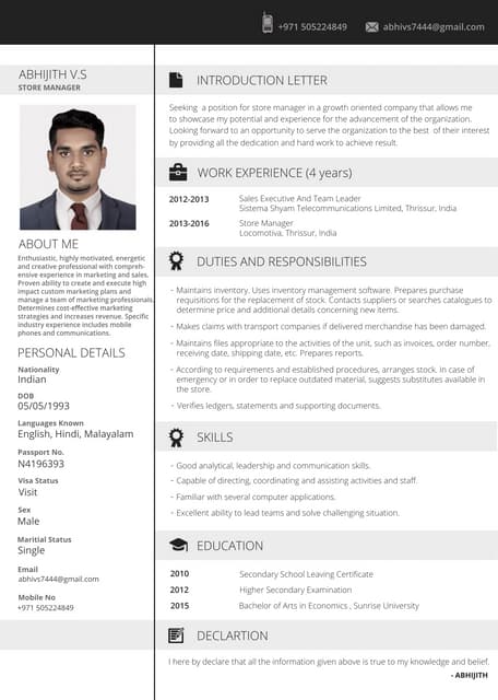 Cover letter Warehouse Manager | DOCX