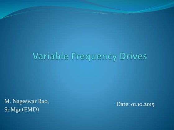 Variable frequency drives | PPT