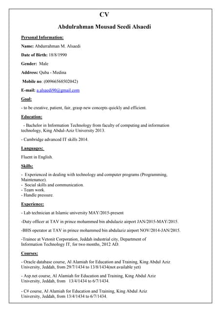 CV-Mostafa-Adel | PDF