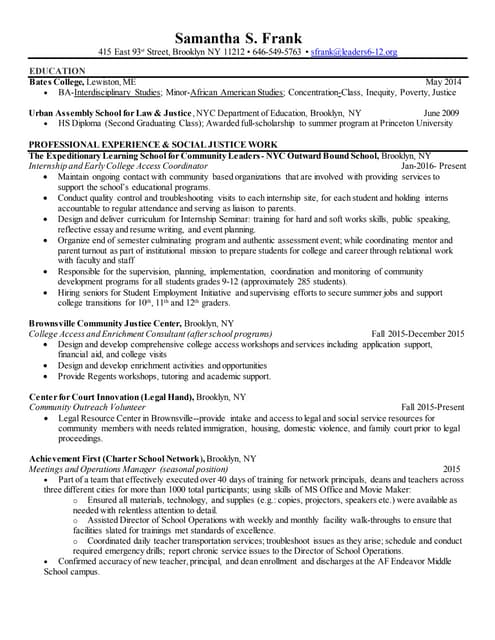 Allison Weingarten resume December 2016 | DOCX | Government Support and ...