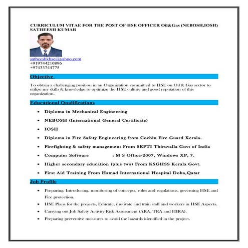 satheesh kumar CV | DOC
