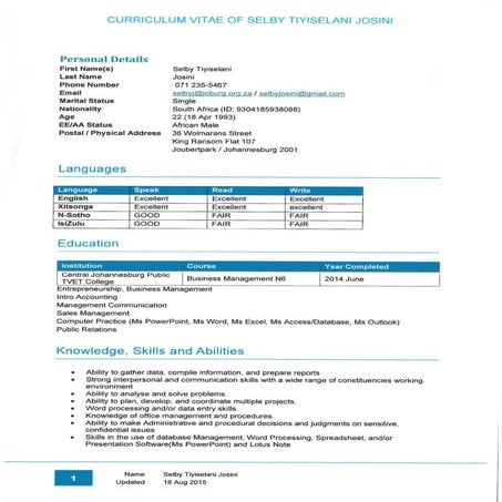 Detailed CV | PDF