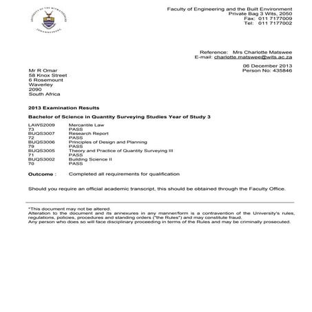 2013 November exam results (1) | PDF