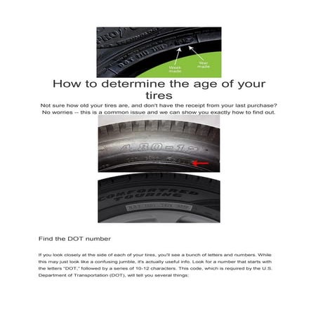 How to determine the age of your tires | PDF