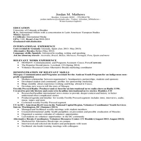Peter Michael Hawkins Resume Feb 2016 | PDF