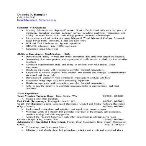 Tamra resume | DOCX