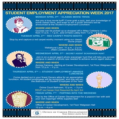 Student Employment Appreciation Week Poster | PDF