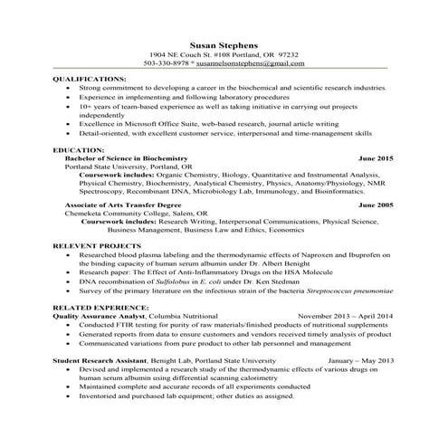 2015resume | PDF