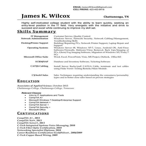 James Resume Updated | DOC