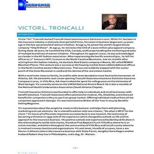 Word Smith_Vic Troncalli Bio | PDF