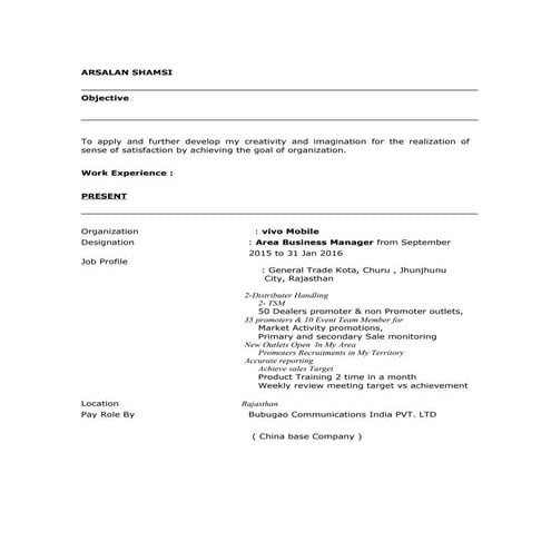 vinod cv - Copy | DOCX