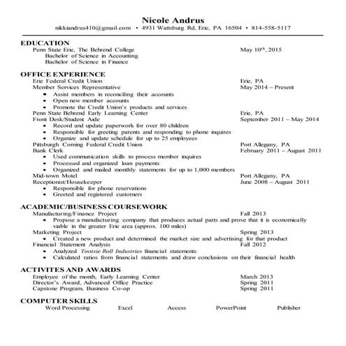 Benjamin Resume | DOCX