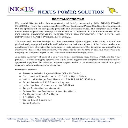 COMPANY PROFILE | PDF