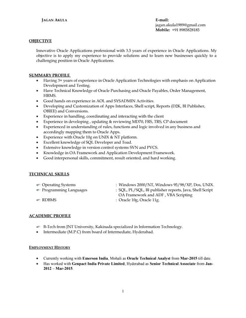 Pavan Resume | DOC | Databases | Computer Software and Applications