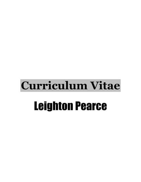 James Donovan CV | DOC