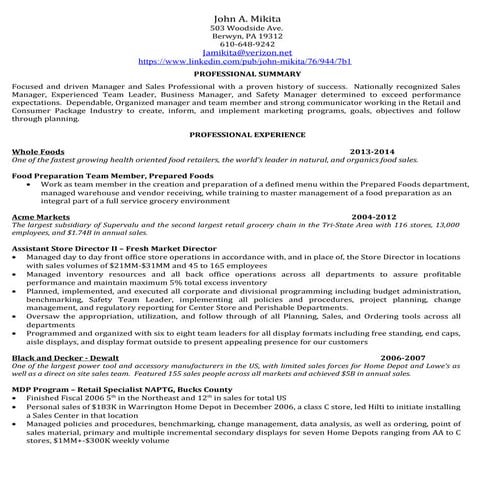 Michael kimak resume 010813r2 | DOCX