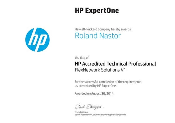 HP Certificate | PPT