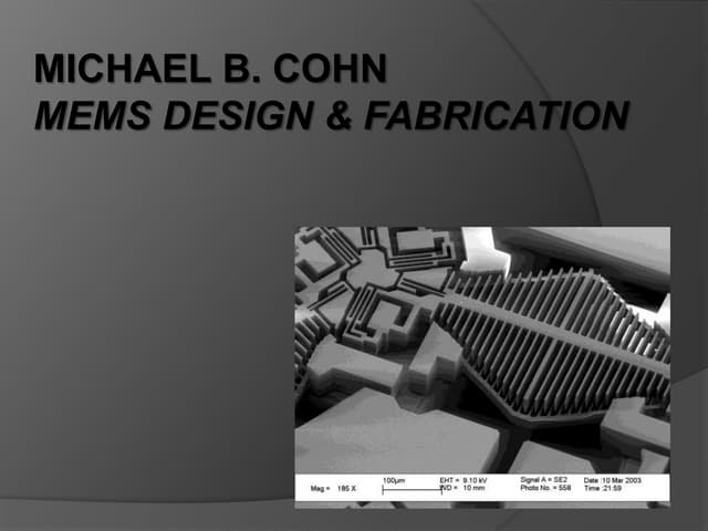 MEMS Packaging | PPTX