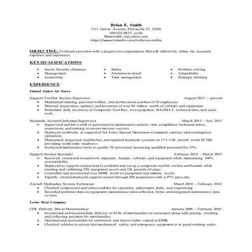 Brian Smith Master Resume | DOCX