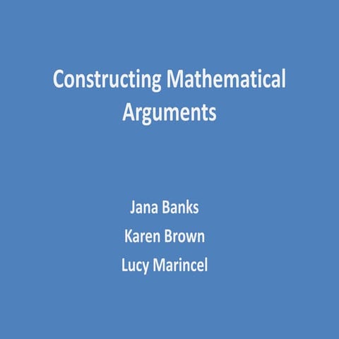 Creating Math Arg 5_1_15 *pubilc | PPTX | Educational Assessment ...