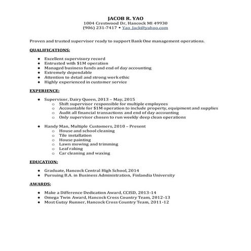 Cody Johnson Resume 1-6 | PDF