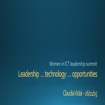 Claudia Vidal for Women_in_leadership_summit pptx | PDF | Business | Business and Finance