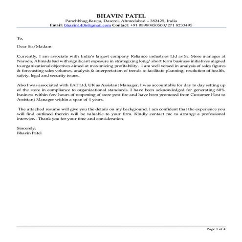 Resume - for others | DOCX
