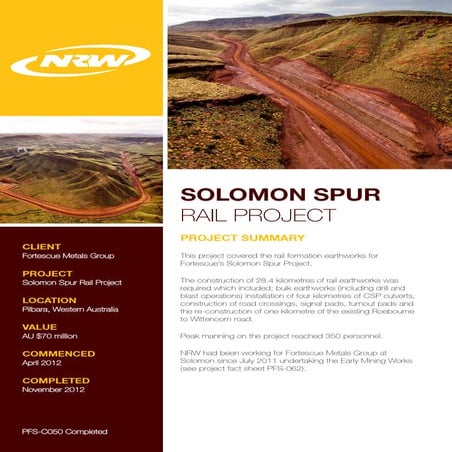 Project - Solomon Spur Rail | PDF