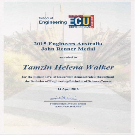 John Renner - Leadership Award | PDF