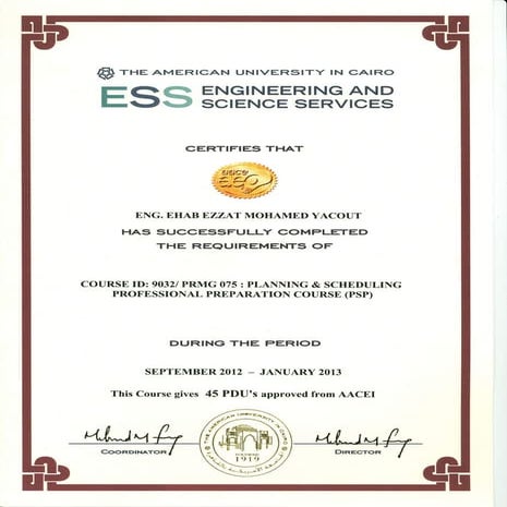 PSP Certificate | PDF