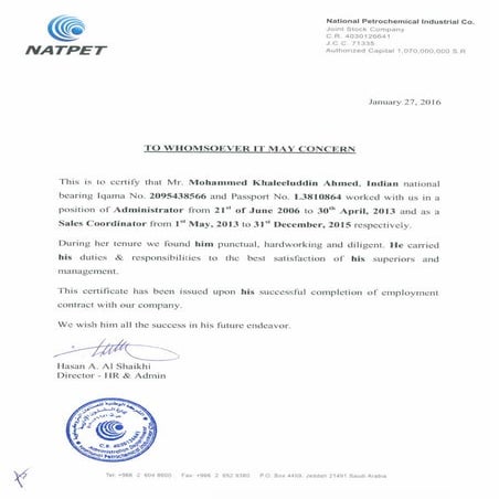 NATPET Service Cert | PDF