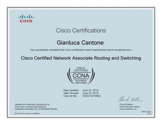 CCNA certificate | PDF
