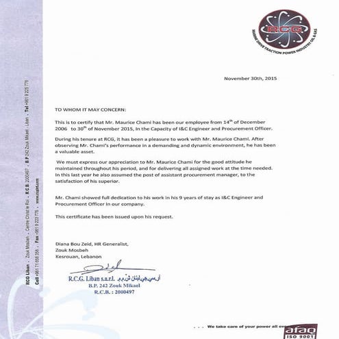 RCG Certificate | PDF