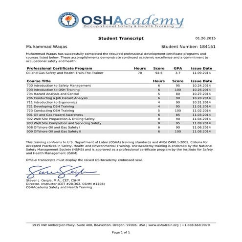 student_transcript | PDF