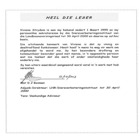 Verwysings Brief - Duvha