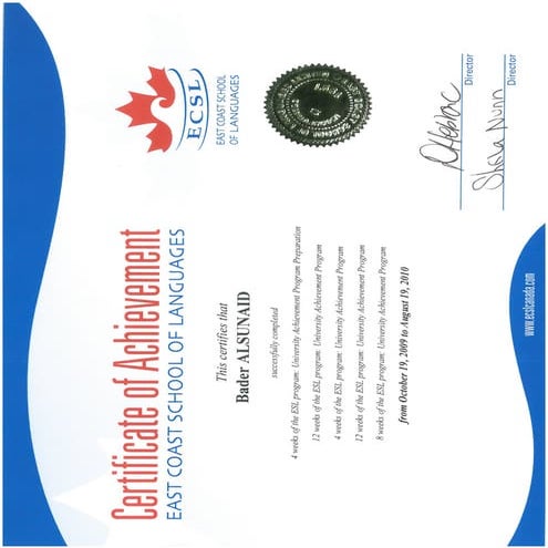 ECSL Certificate | PDF