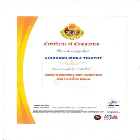 HUET CERTIFICATE | PDF